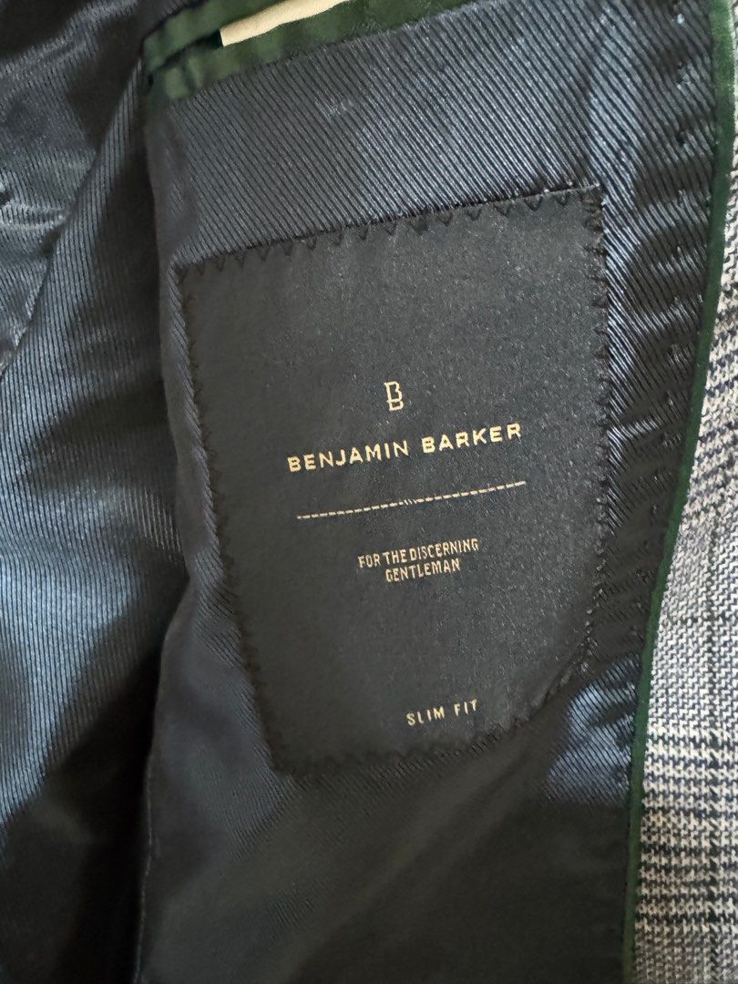 Benjamin Barker Wool Blend Slim Fit Blazer, Men's Fashion, Coats ...