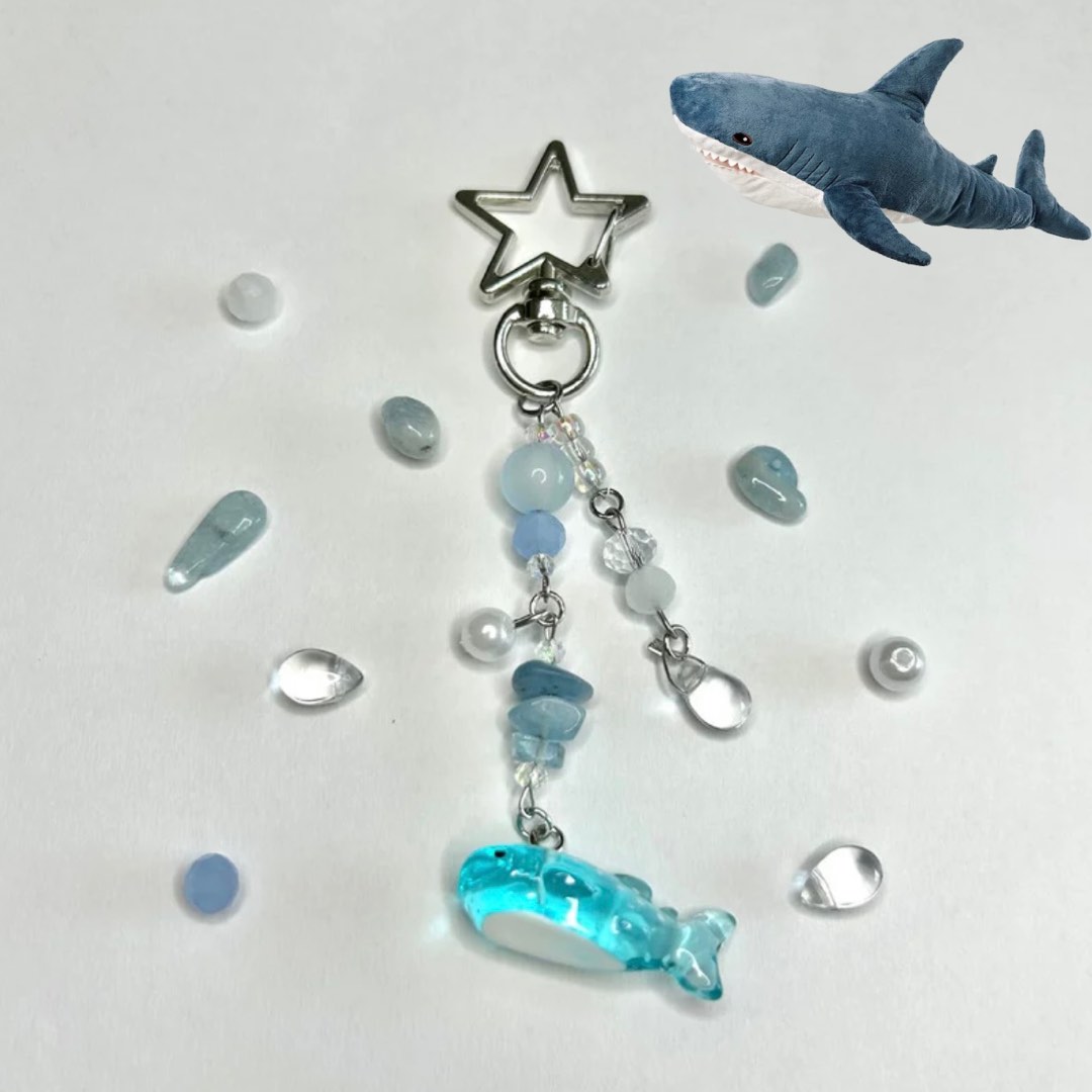 BLAHAJ shark inspired keychain, Women's Fashion, Jewelry & Organisers ...
