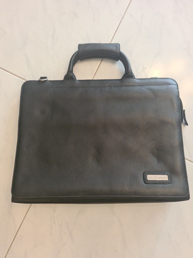 Briefcase leather Satchi, Men's Fashion, Bags, Briefcases on Carousell
