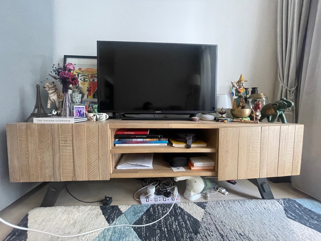 Castlery wooden tv console, Furniture & Home Living, Furniture, TV ...