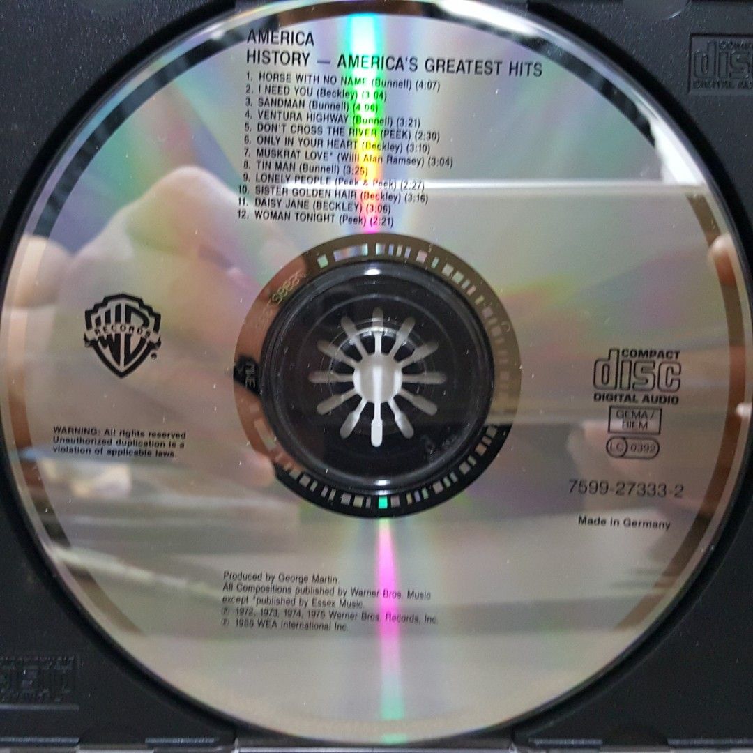 CD>AMERICA'S GREATEST HITS HISTORY, Hobbies & Toys, Music & Media, CDs ...