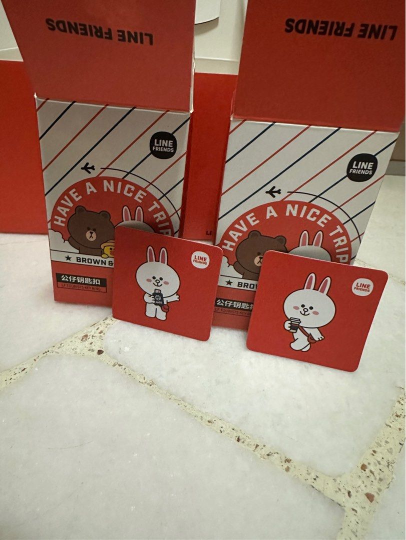 Cony Line Friends Keychain (Have A Nice Trip), Hobbies & Toys, Toys ...