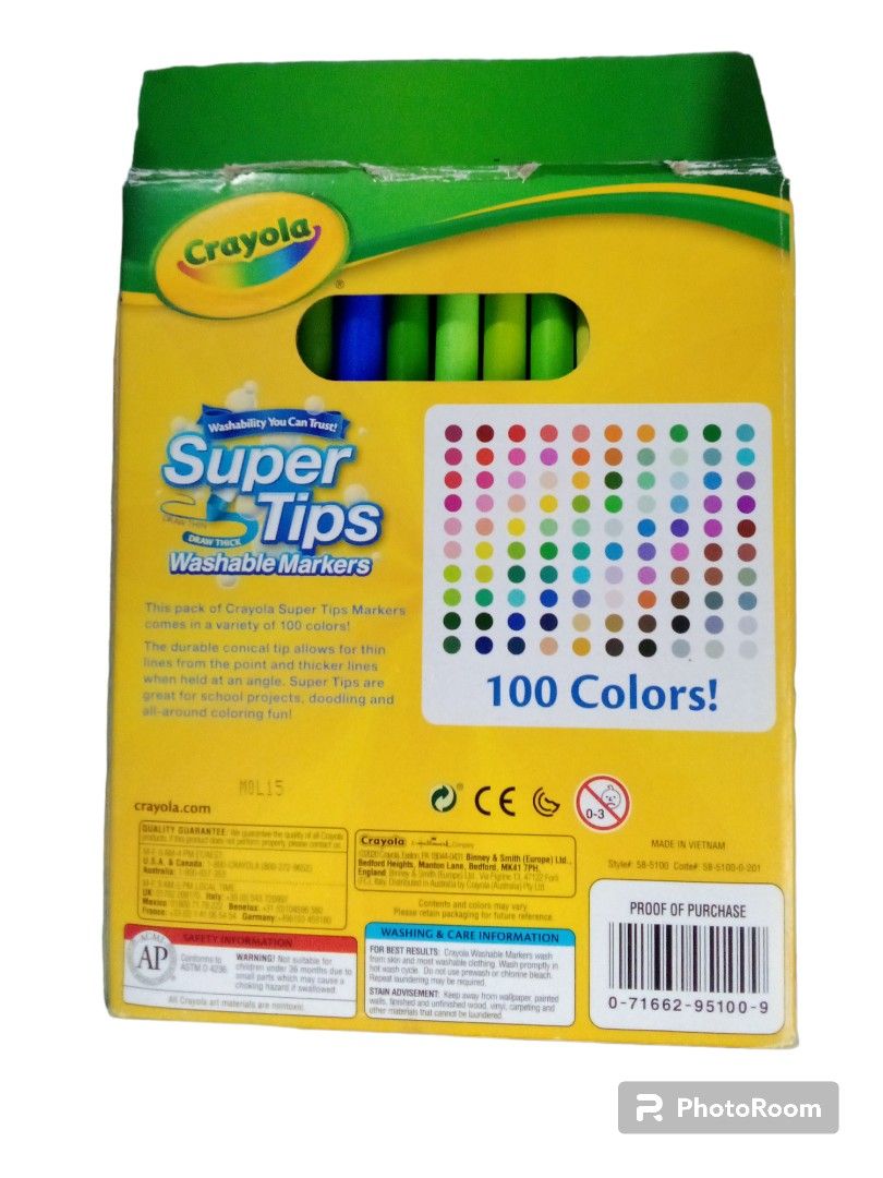 Crayola supertips 98 pcs, Hobbies & Toys, Stationary & Craft, Art ...