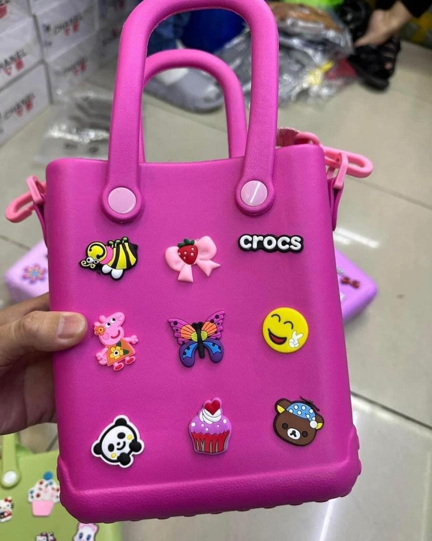 Croc small bag for kids/ladies, Women's Fashion, Bags & Wallets, Tote ...
