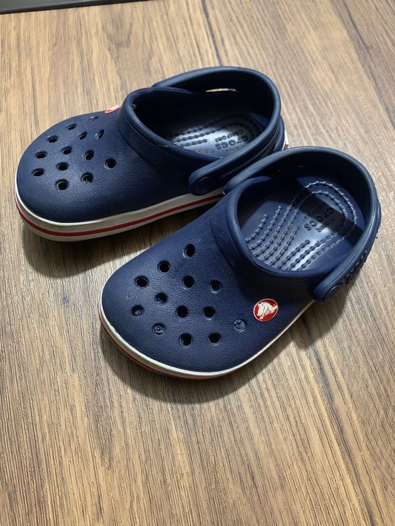 Crocs Clogs in Navy Blue, Babies & Kids, Babies & Kids Fashion on Carousell