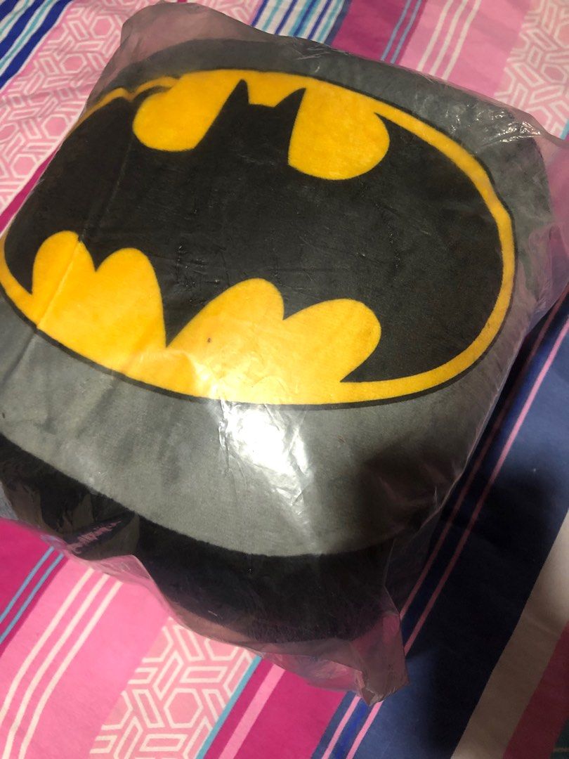 Dakki dToons 11"x11"x8" Batman Logo Nap Pillow on-hand, Furniture ...