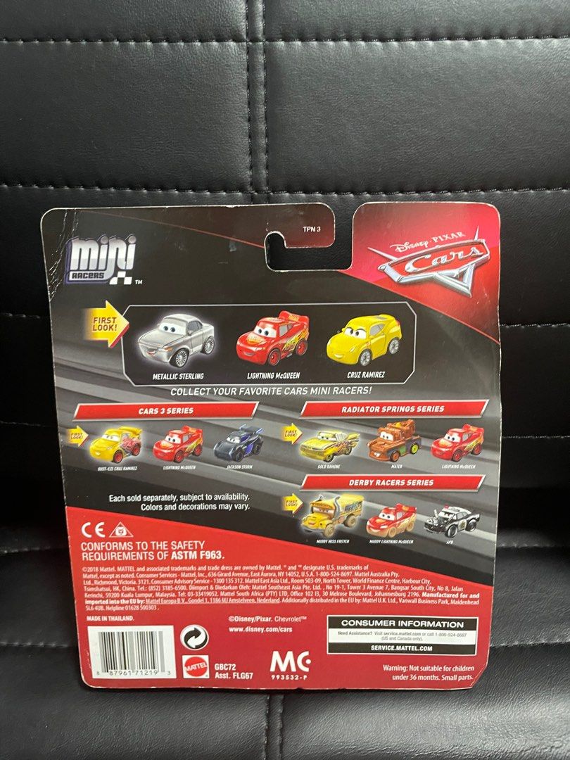 Disney pixar cars mini racers 3 pack with metallic sterling, Hobbies ...