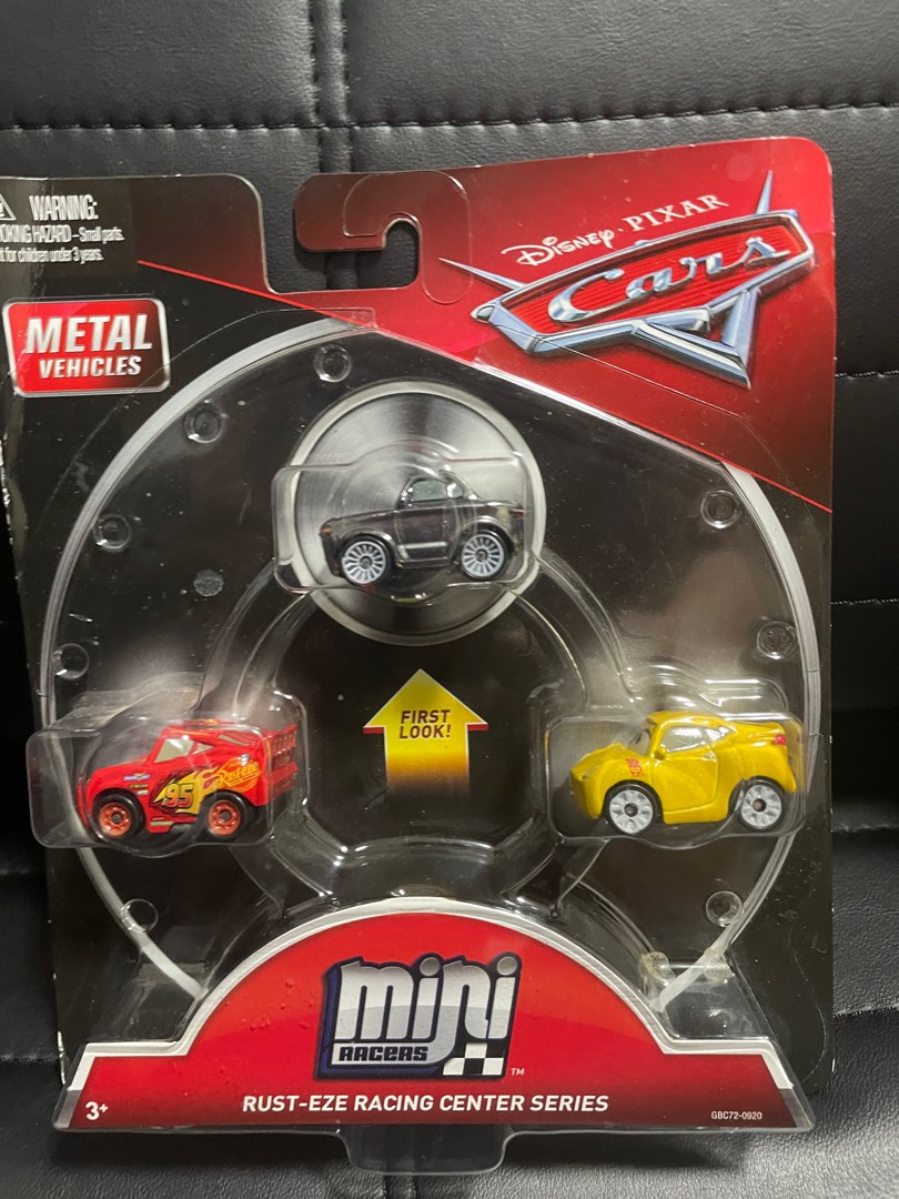 Disney pixar cars mini racers 3 pack with metallic sterling, Hobbies ...