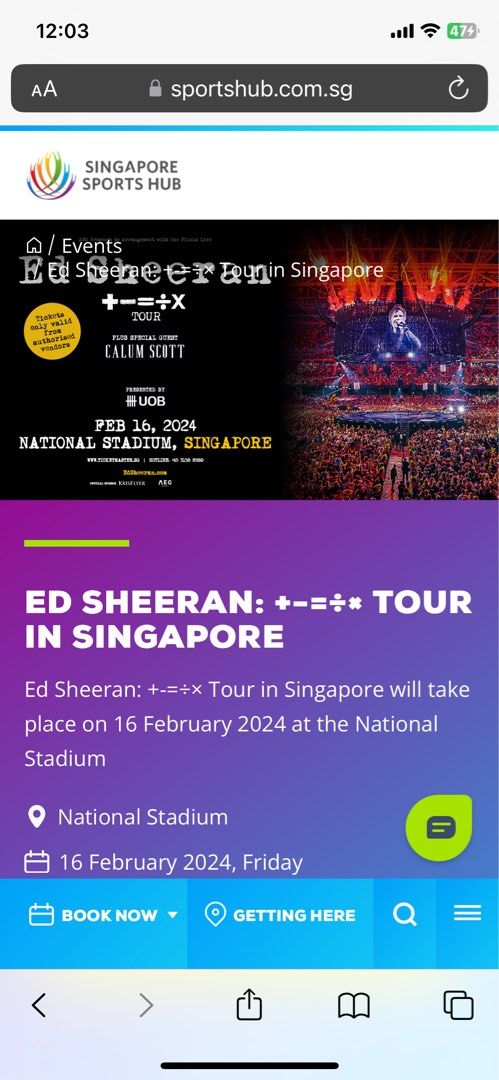 Ed Sheeran Ticket, Tickets & Vouchers, Event Tickets on Carousell