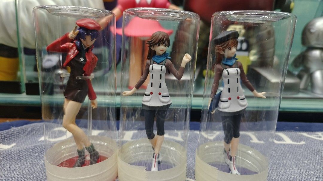 Evangelion Gacha figure set of 3 Sakura and michiko, Hobbies & Toys ...