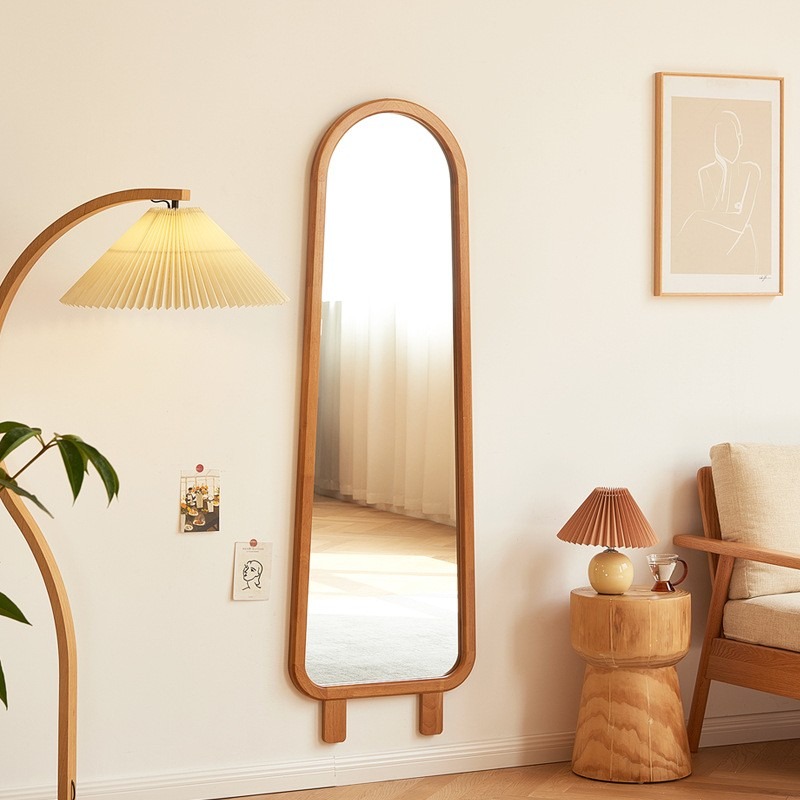 Explosion-proof mirror Full-Length Mirror Solid wood Frame, Furniture ...