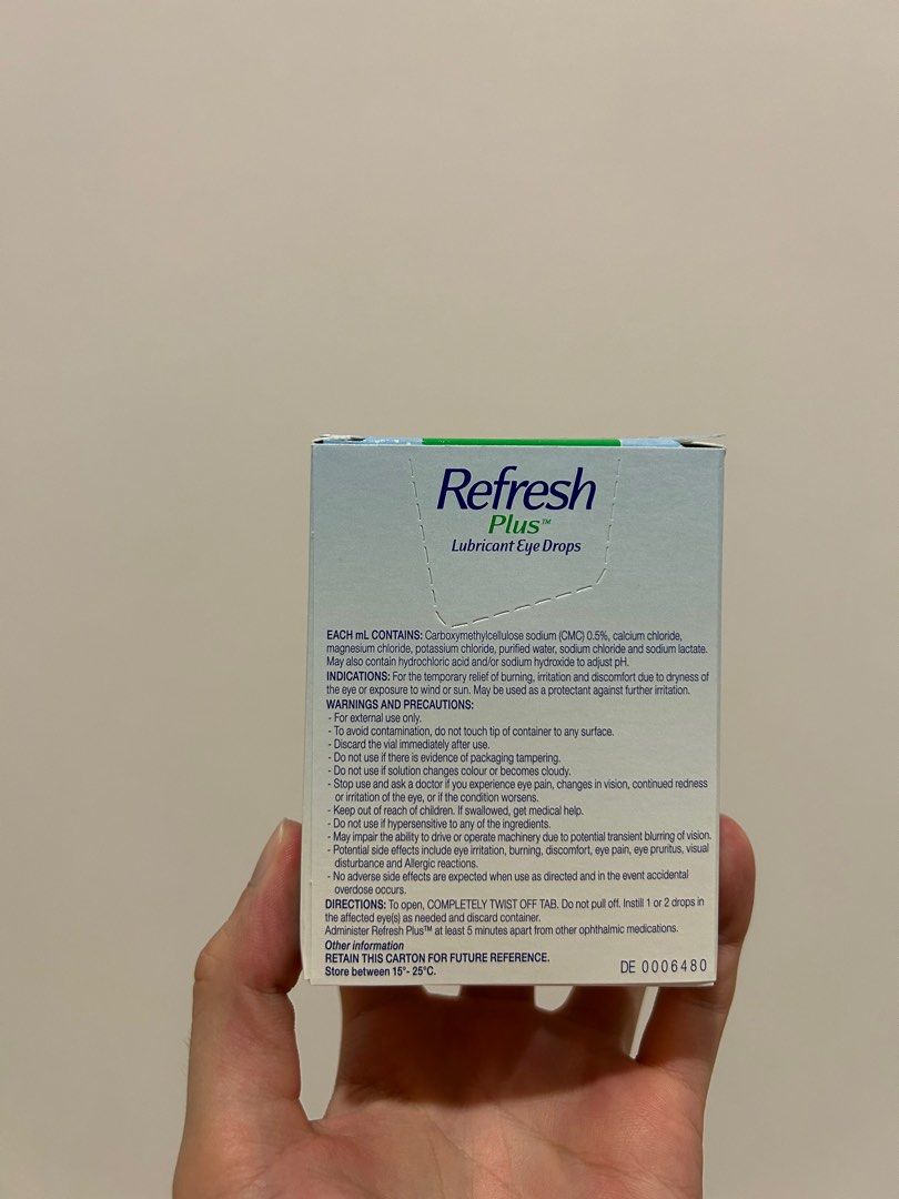 Eye drops refresh plus, Beauty & Personal Care, Vision Care on Carousell