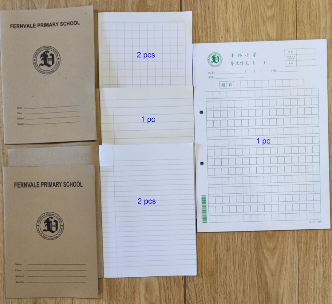 FERNVALE PRIMARY EXERCISE BOOKS & CHINESE WORDS PRACTICE BOOKS, Hobbies ...