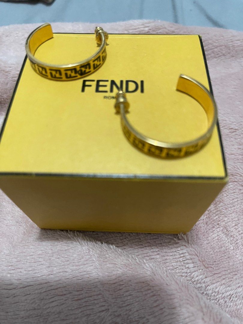 Forever Fendi Hoop Earrings, Women's Fashion, Jewelry & Organizers ...