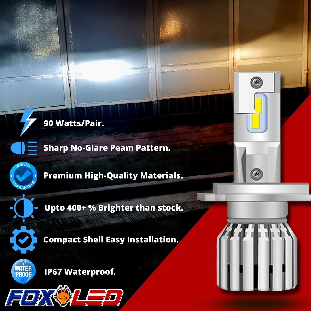 FOXLED Quantum 5 Premium Compact LED headlight/foglight, Car Parts ...