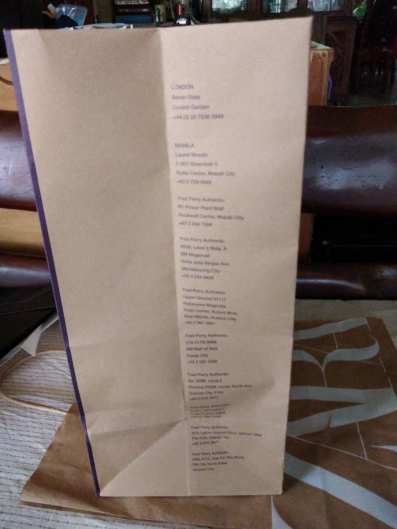 Fred Perry paper bag, Men's Fashion, Bags, Sling Bags on Carousell