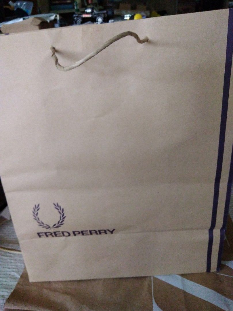 Fred Perry paper bag, Men's Fashion, Bags, Sling Bags on Carousell