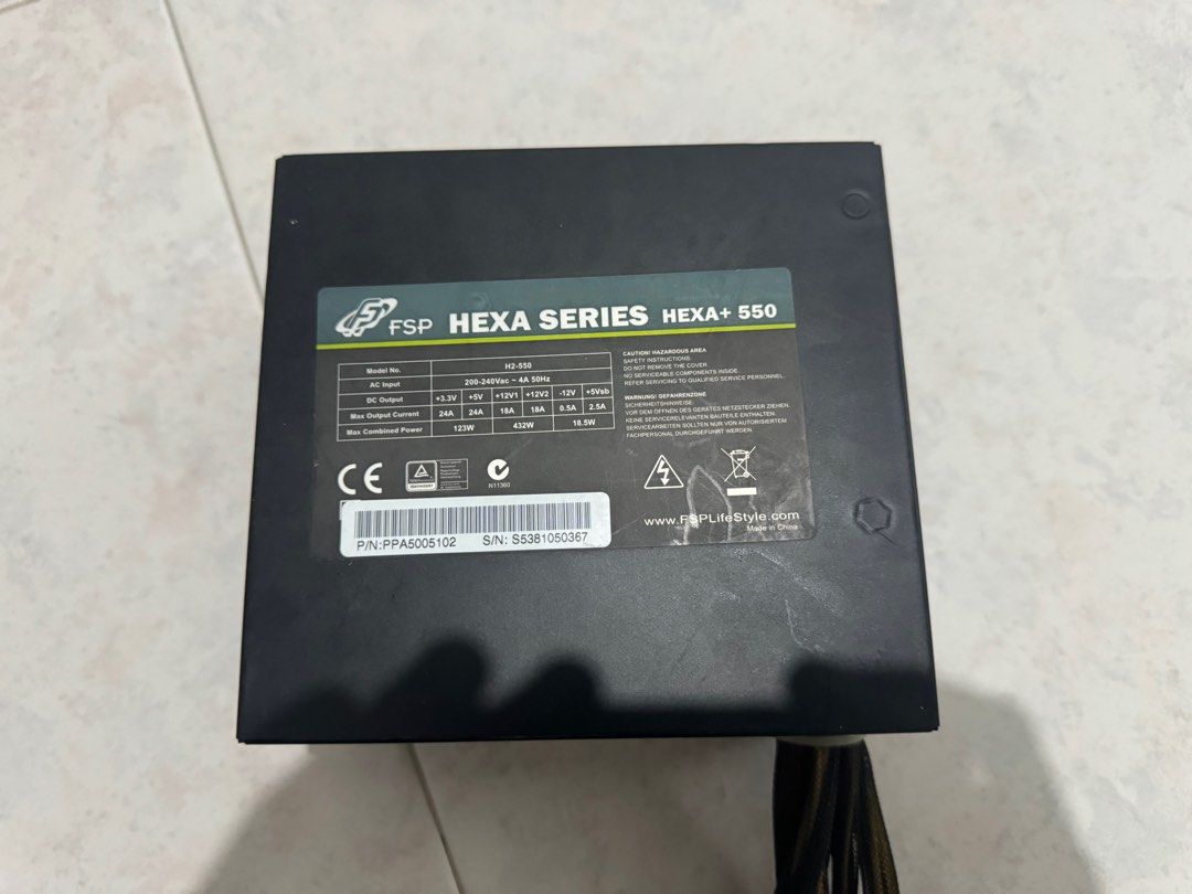 FSP HEXA 550W PSU POWER SUPPLY, Computers & Tech, Parts & Accessories ...
