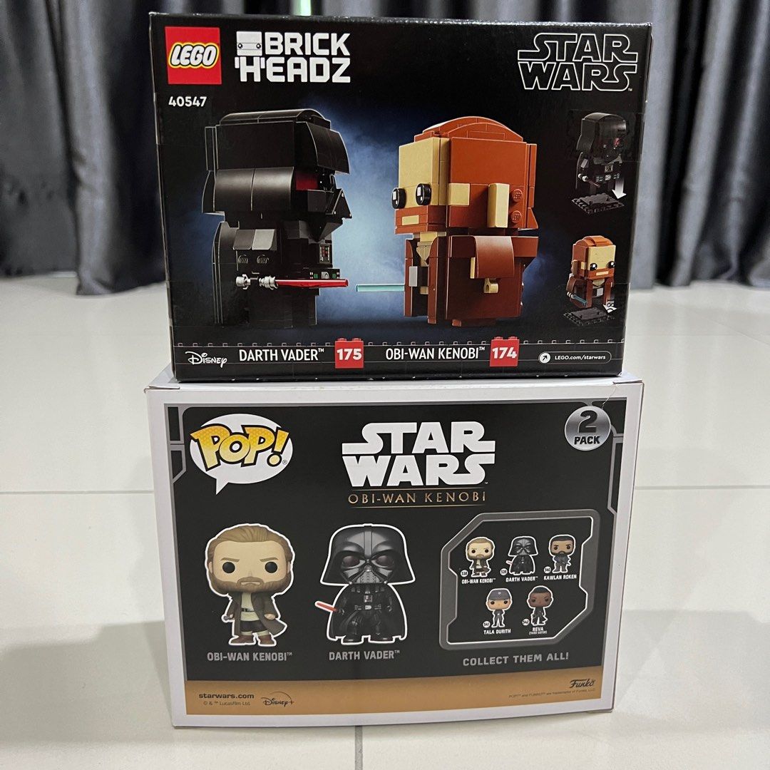 Funko & LEGO Obi-Wan Kenobi & Darth Vader, Hobbies & Toys, Toys & Games ...