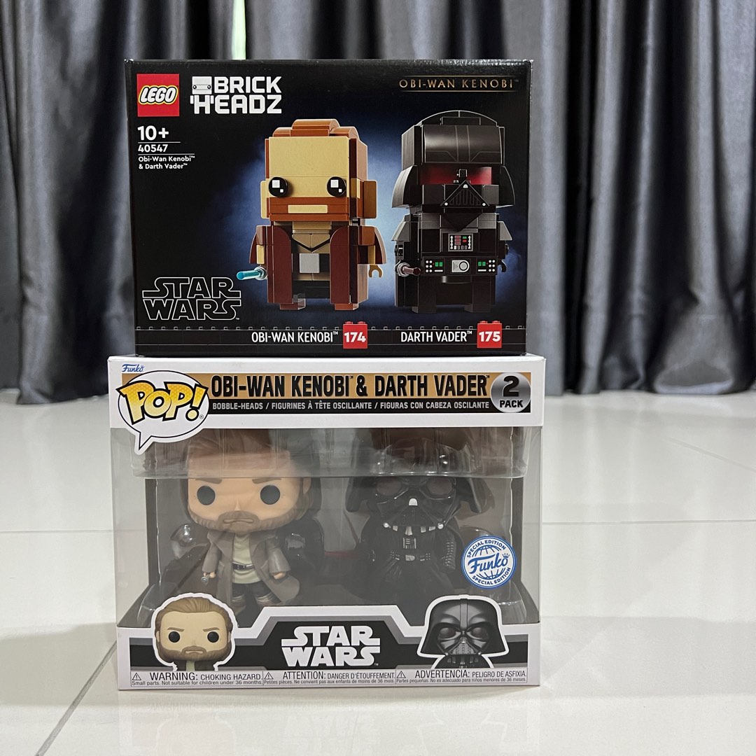 Funko & LEGO Obi-Wan Kenobi & Darth Vader, Hobbies & Toys, Toys & Games ...