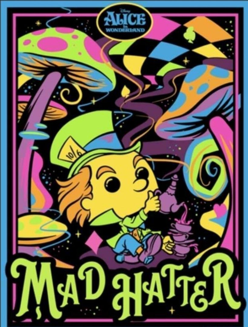 FUNKO POP POSTERS ALICE IN WONDERLAND BLACKLIGHT CLEARANCE *PRICE ...