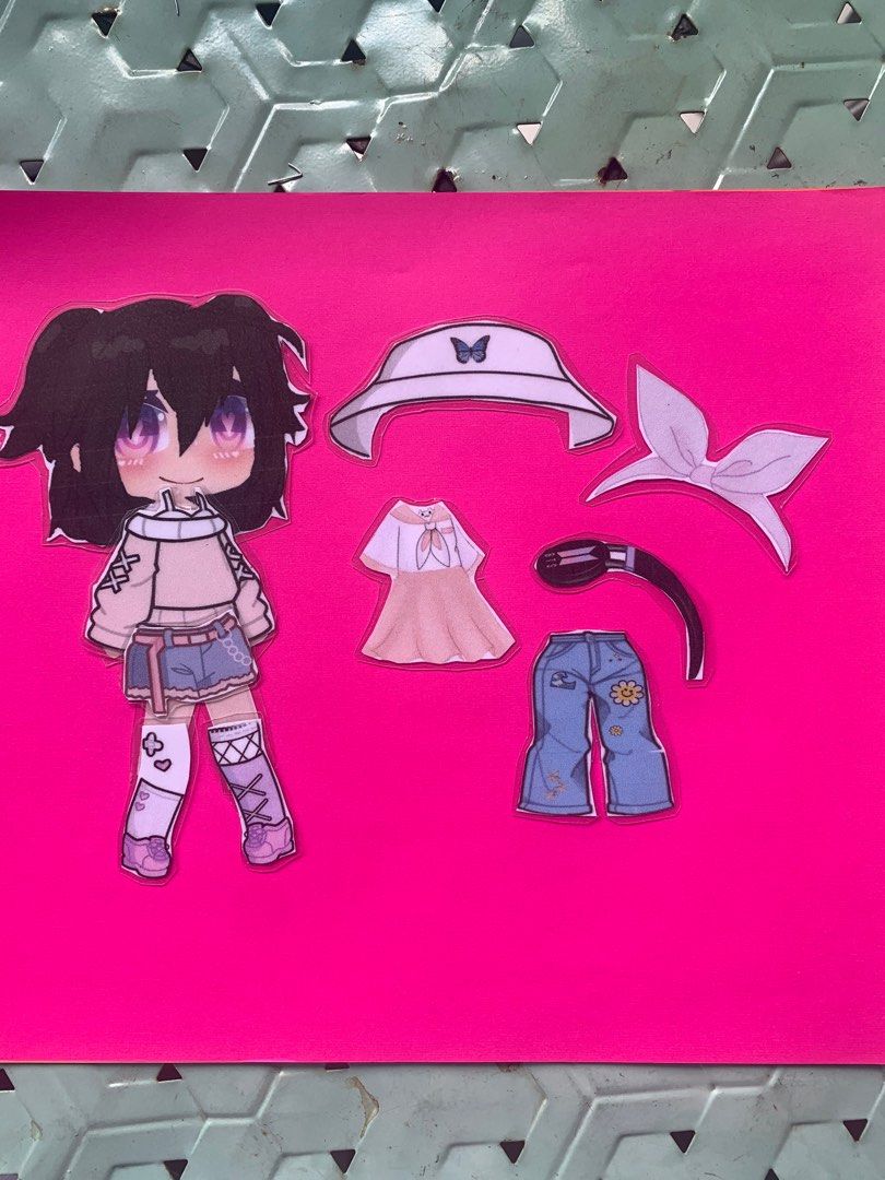 Gacha Laminated Paper Doll, Hobbies & Toys, Toys & Games on Carousell