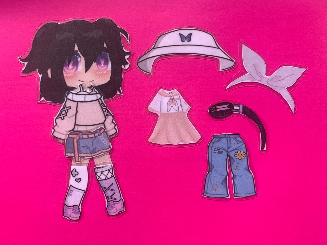 Gacha Laminated Paper Doll, Hobbies & Toys, Toys & Games on Carousell