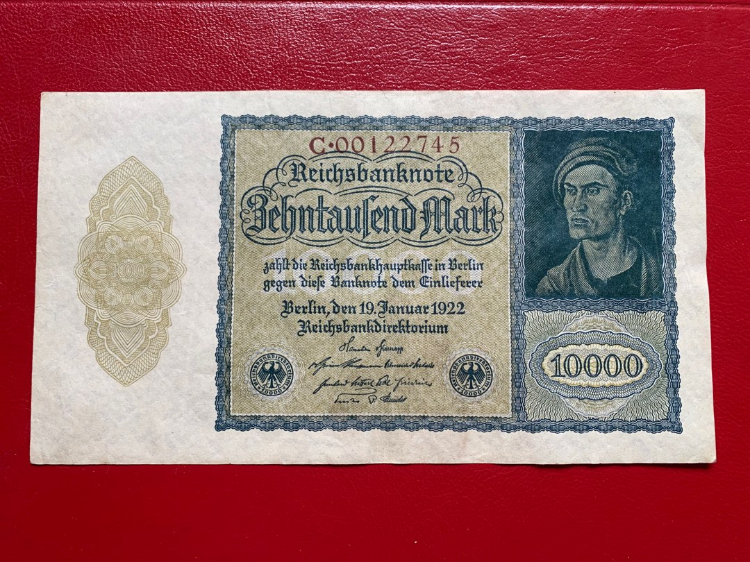 German 10000 Mark 1922 Banknote, Hobbies & Toys, Collectibles ...