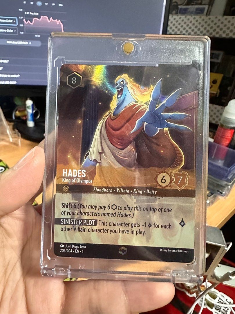 Hades King of Olympus Enchanted - Disney Lorcana Trading Card Game ...