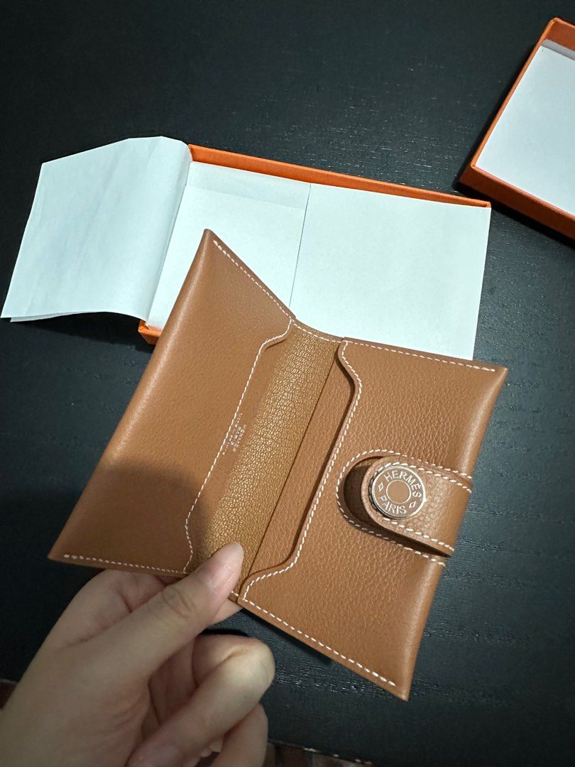 Hermes RMS Card Holder Gold R.M.S, 名牌, 手袋及銀包 - Carousell