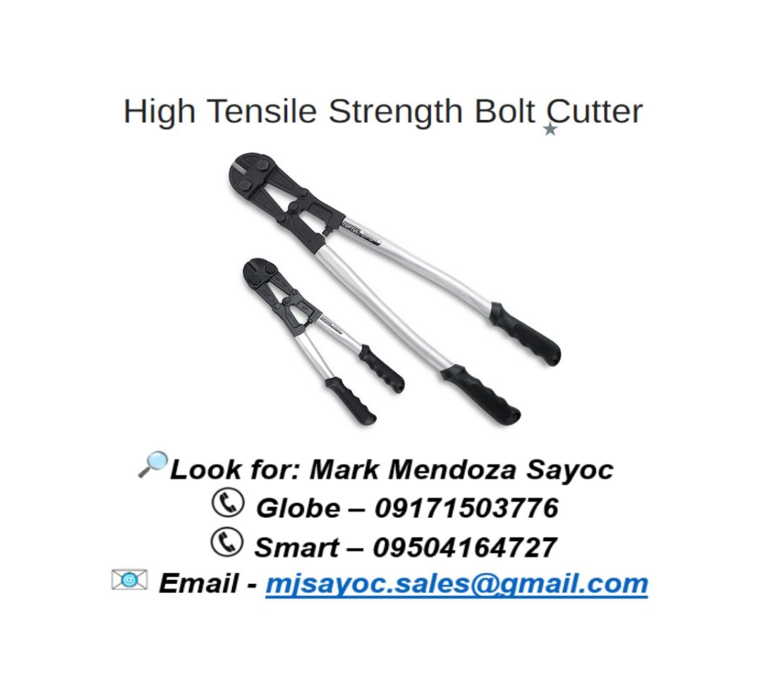 High Tensile Strength Bolt Cutter, Commercial & Industrial ...