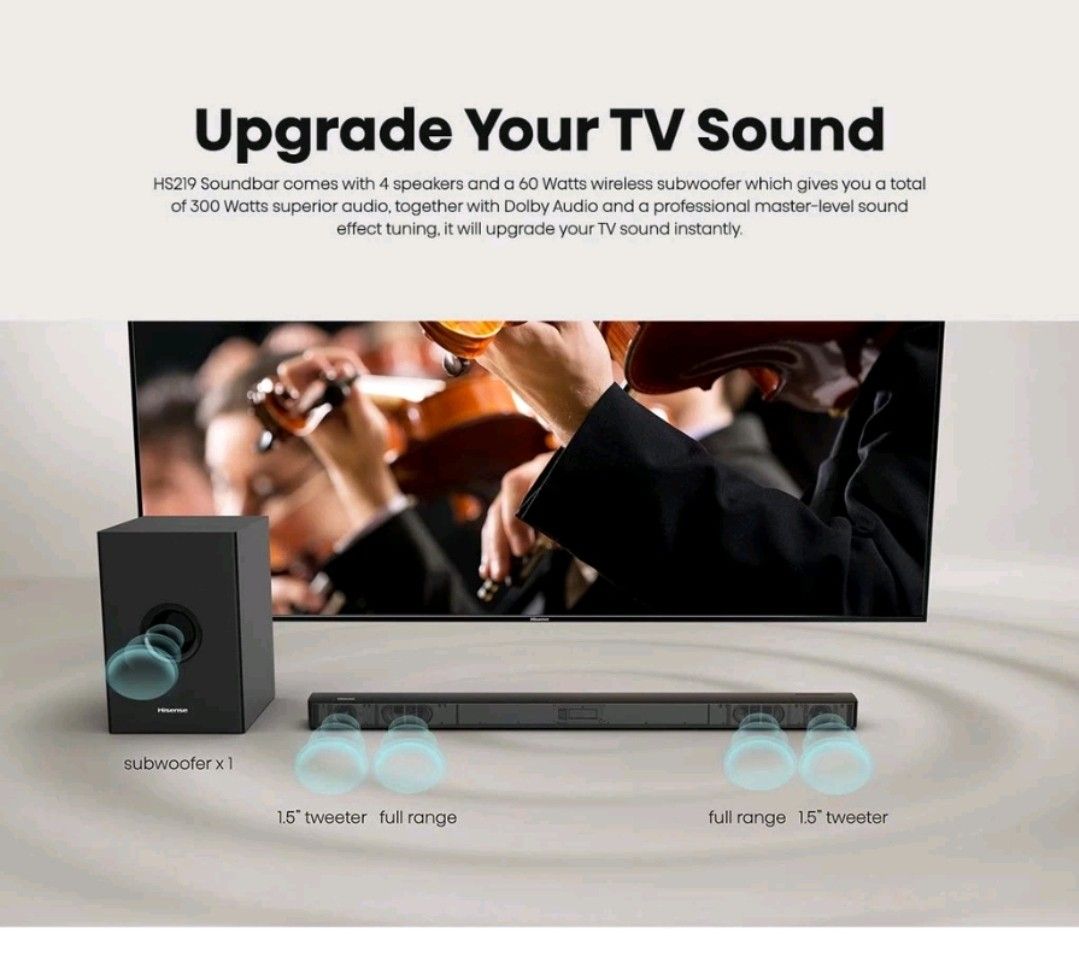 Hisense HS219 2.1CH Soundbar, Audio, Soundbars, Speakers & Amplifiers ...