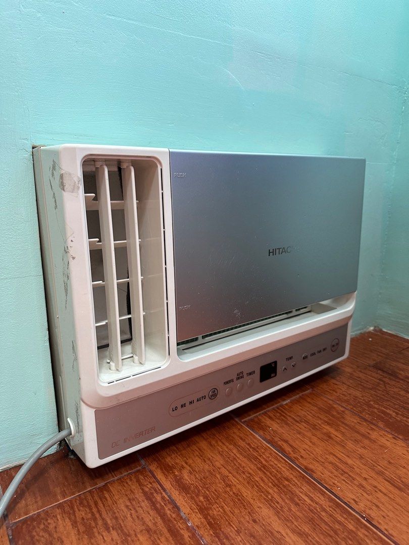 Hitachi Compact Window Type Inverter Aircon (Preloved), TV & Home ...