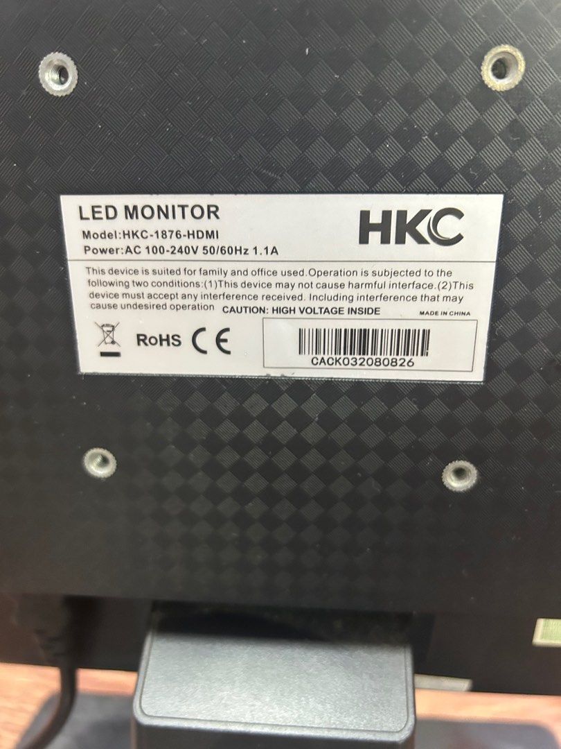HKC generic 20” led monitor, Computers & Tech, Parts & Accessories ...
