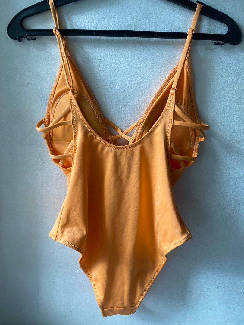H&M One Piece Orange Swimsuit, Women's Fashion, Swimwear, Bikinis ...