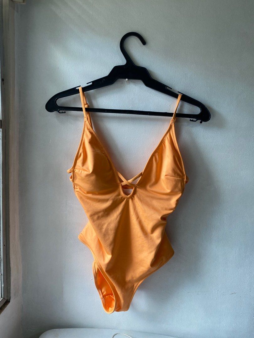 H&M One Piece Orange Swimsuit, Women's Fashion, Swimwear, Bikinis ...