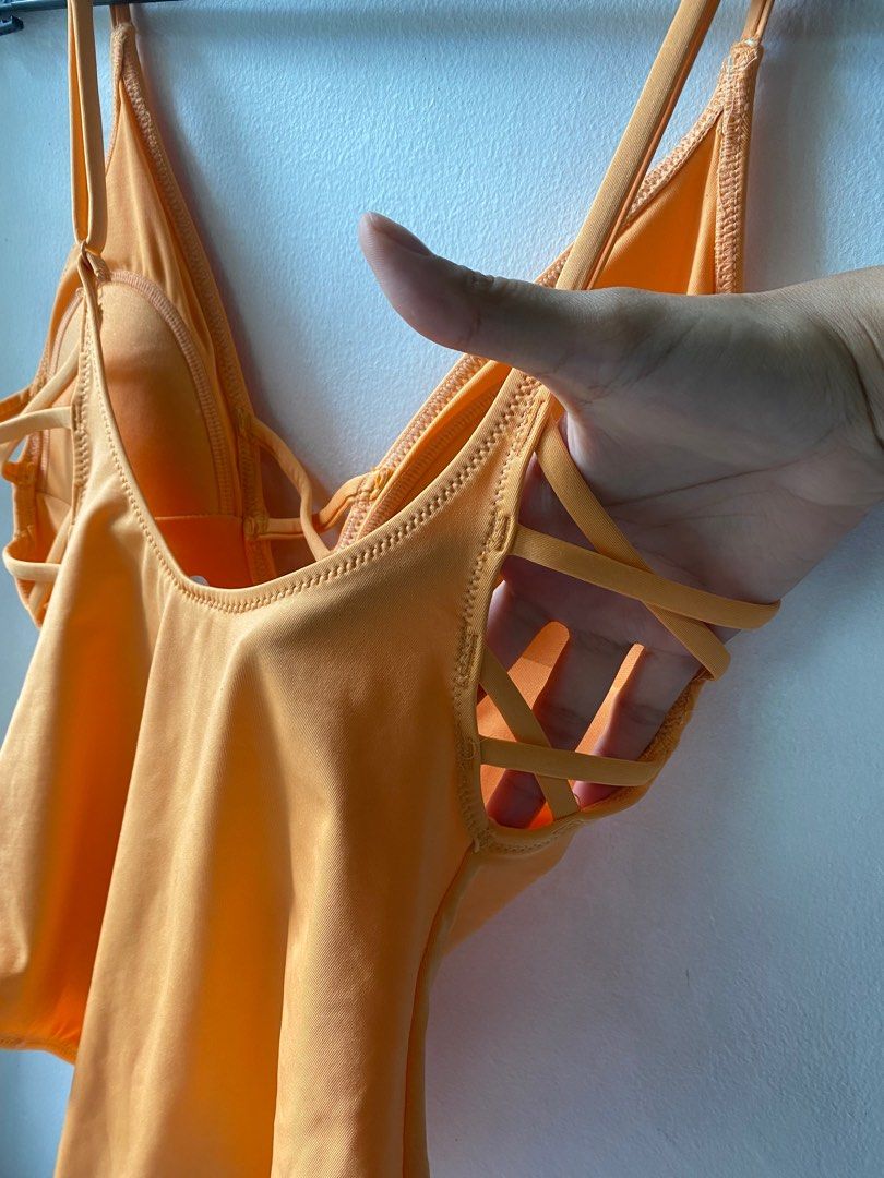 H&M One Piece Orange Swimsuit, Women's Fashion, Swimwear, Bikinis ...
