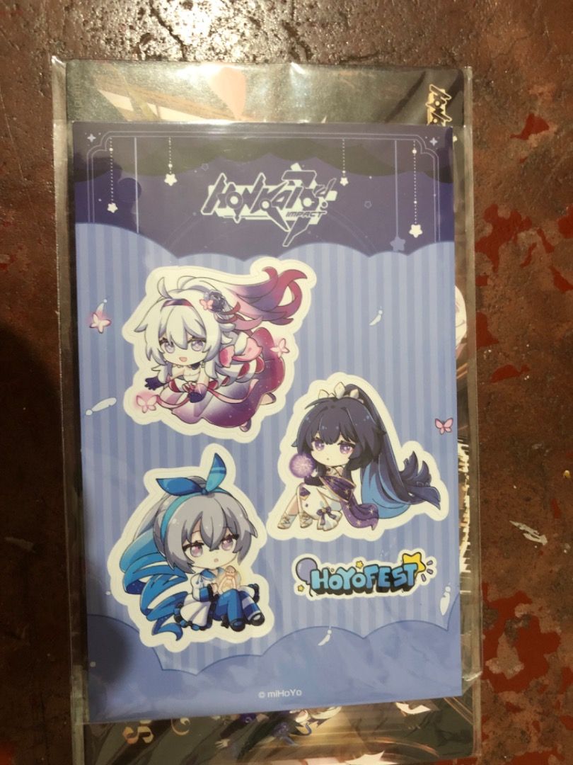Honkai Impact Paper merch stickers and post card, Hobbies & Toys ...