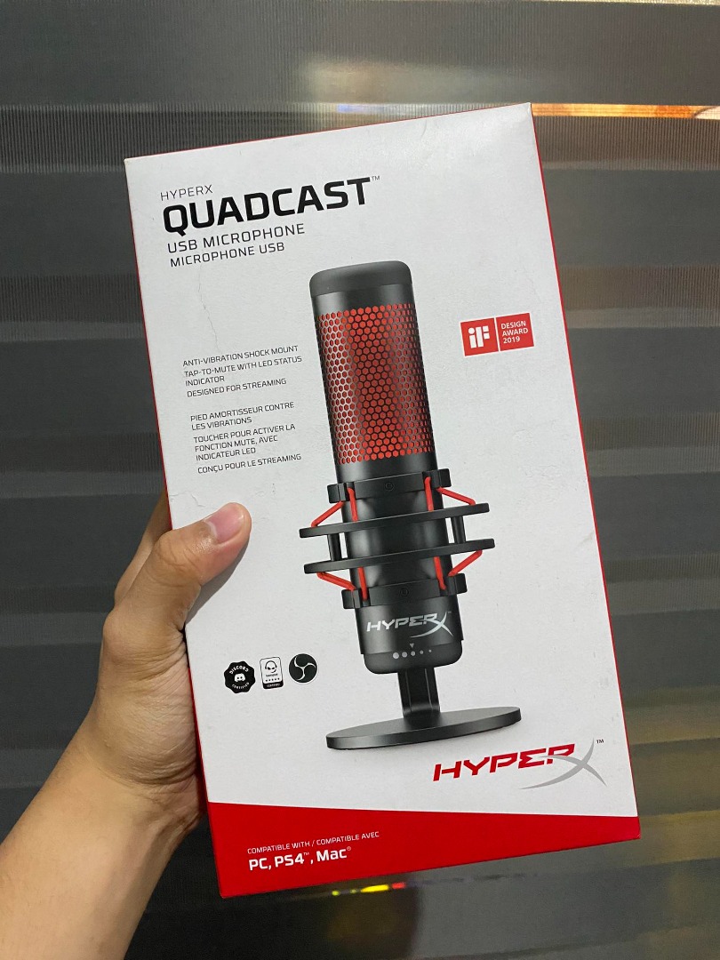 HyperX QuadCast USB Condenser Microphone, Audio, Microphones on Carousell