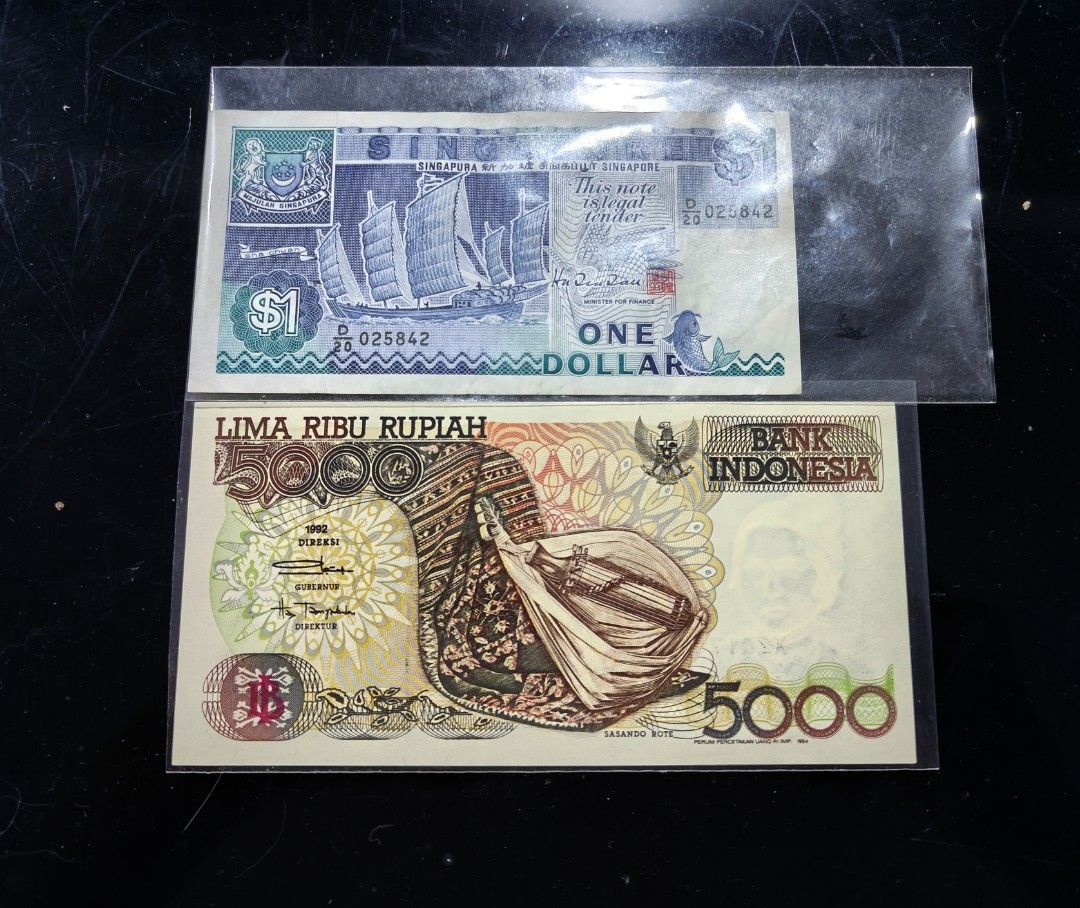 Indonesia Replacement 1992 5000 Rupiah Banknote Currency AU, Hobbies ...