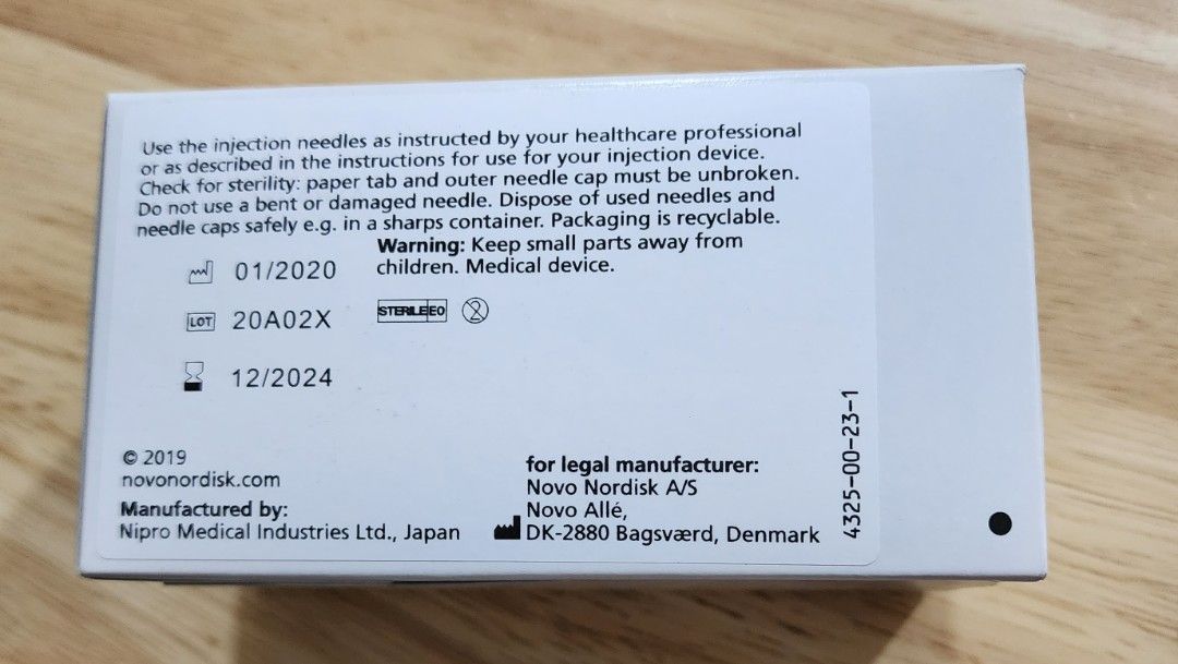 Insulin Needle Novofine Needle 30g 8mm, Health & Nutrition, Medical ...