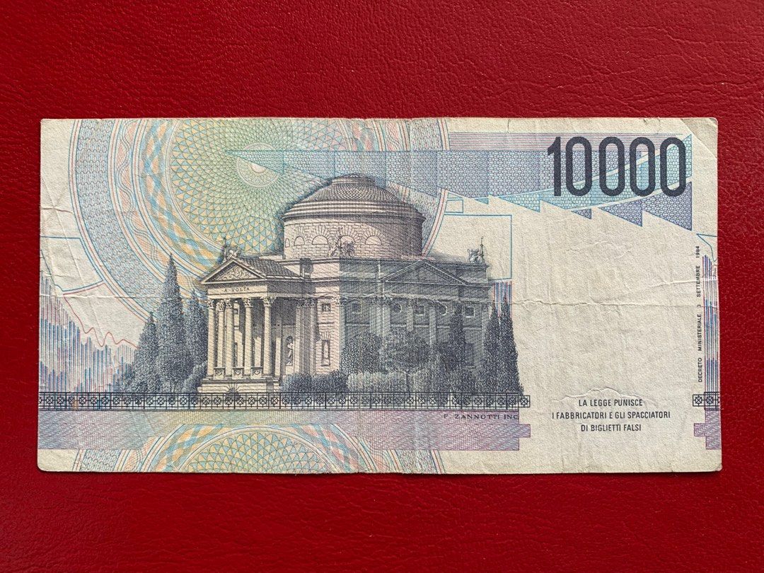 Italy 10000 Lire 1984 Banknote, Hobbies & Toys, Collectibles ...