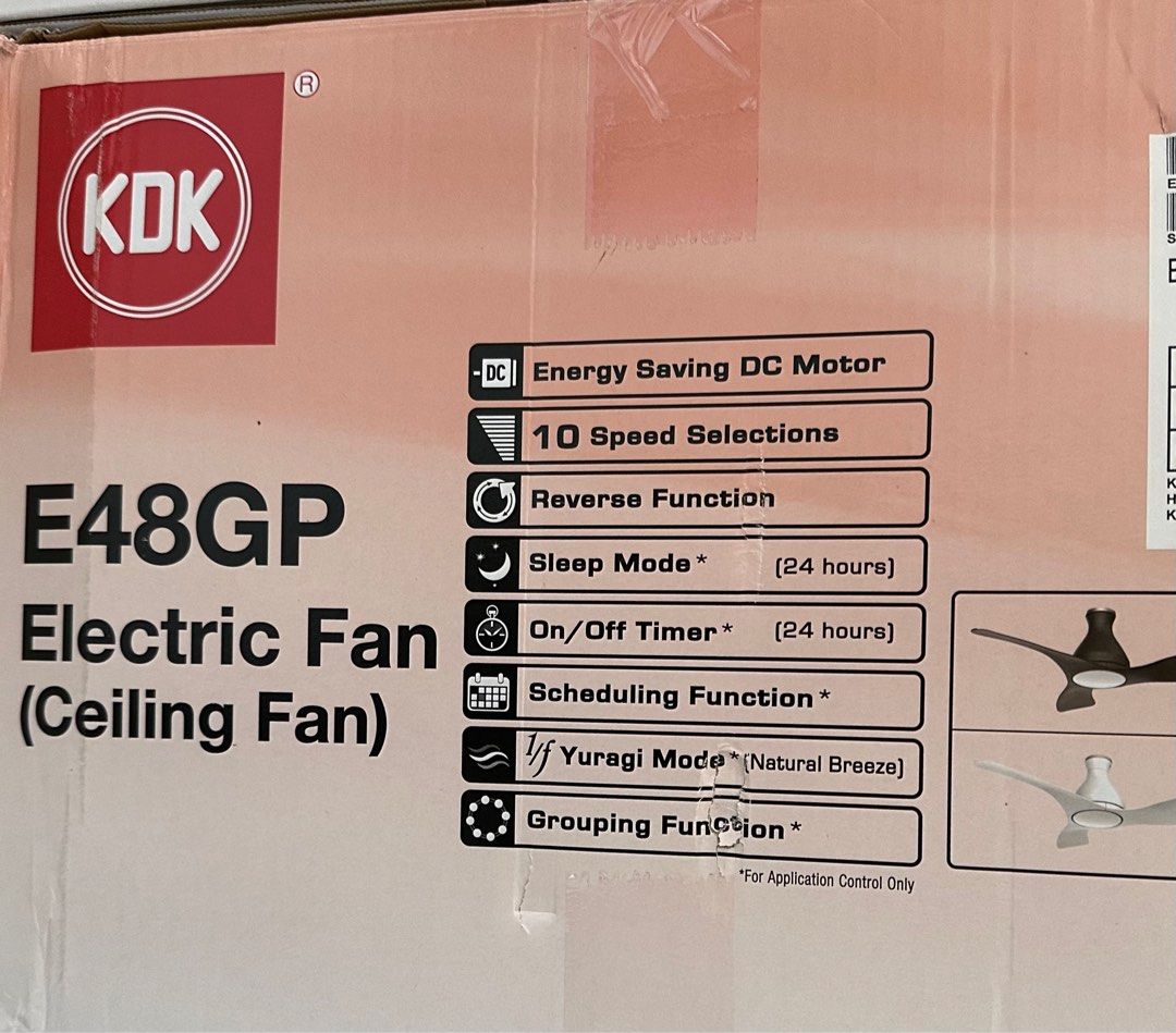 KDK White Airy with light, Furniture & Home Living, Lighting & Fans ...