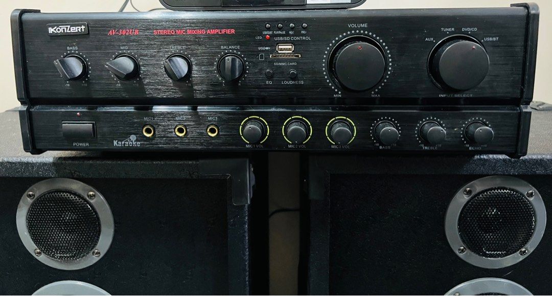 Konzert amplier and speaker set (3 way), Audio, Soundbars, Speakers ...