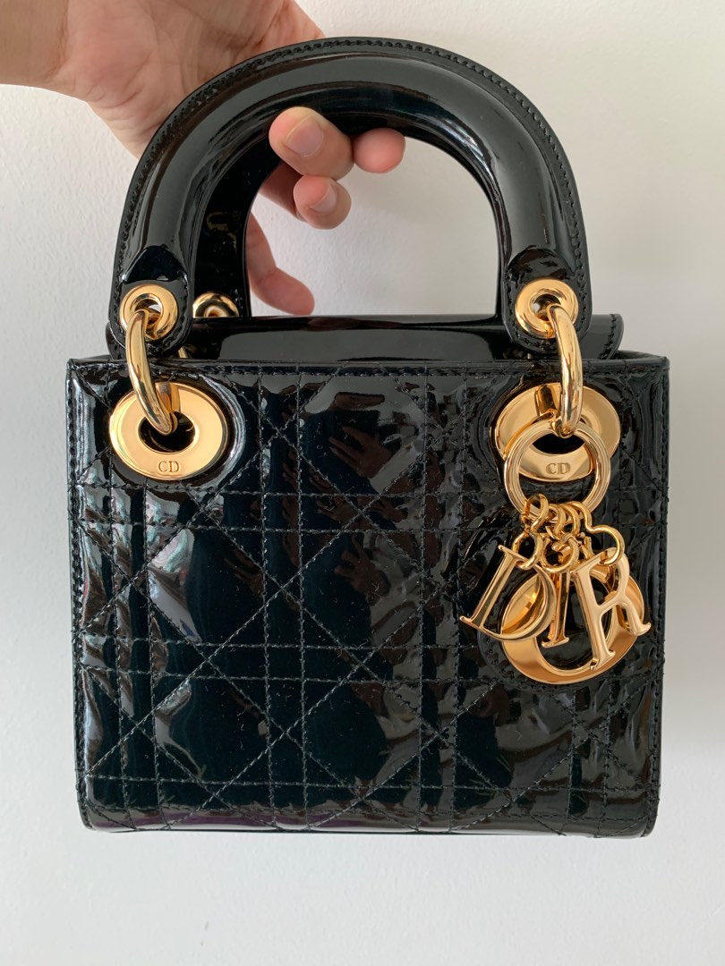 Lady Dior Small Patent, Women's Fashion, Bags & Wallets, Cross-body ...