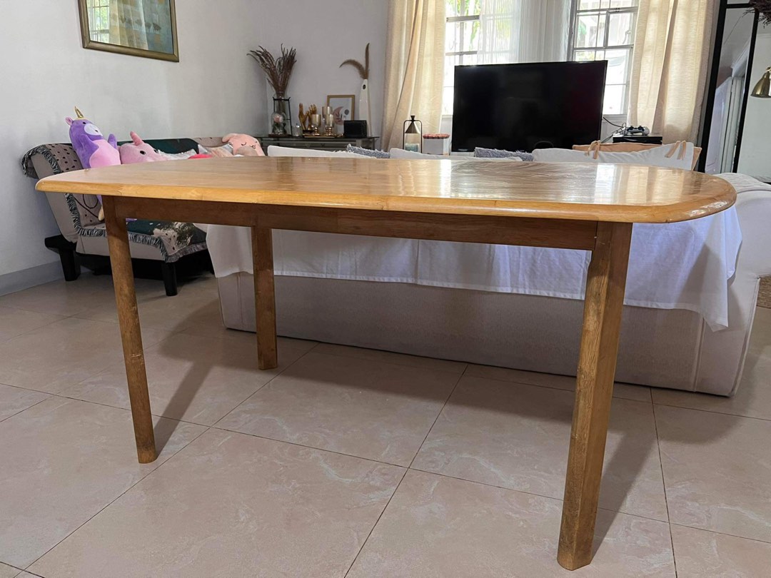Laminated Solid Wood Dining table for 6 persons, Furniture & Home ...