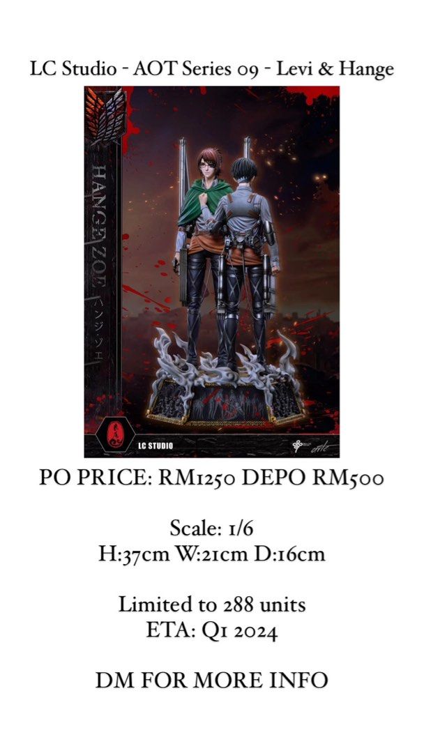 LC Studio - AOT Series 09 - Levi & Hange, Hobbies & Toys, Toys & Games on Carousell