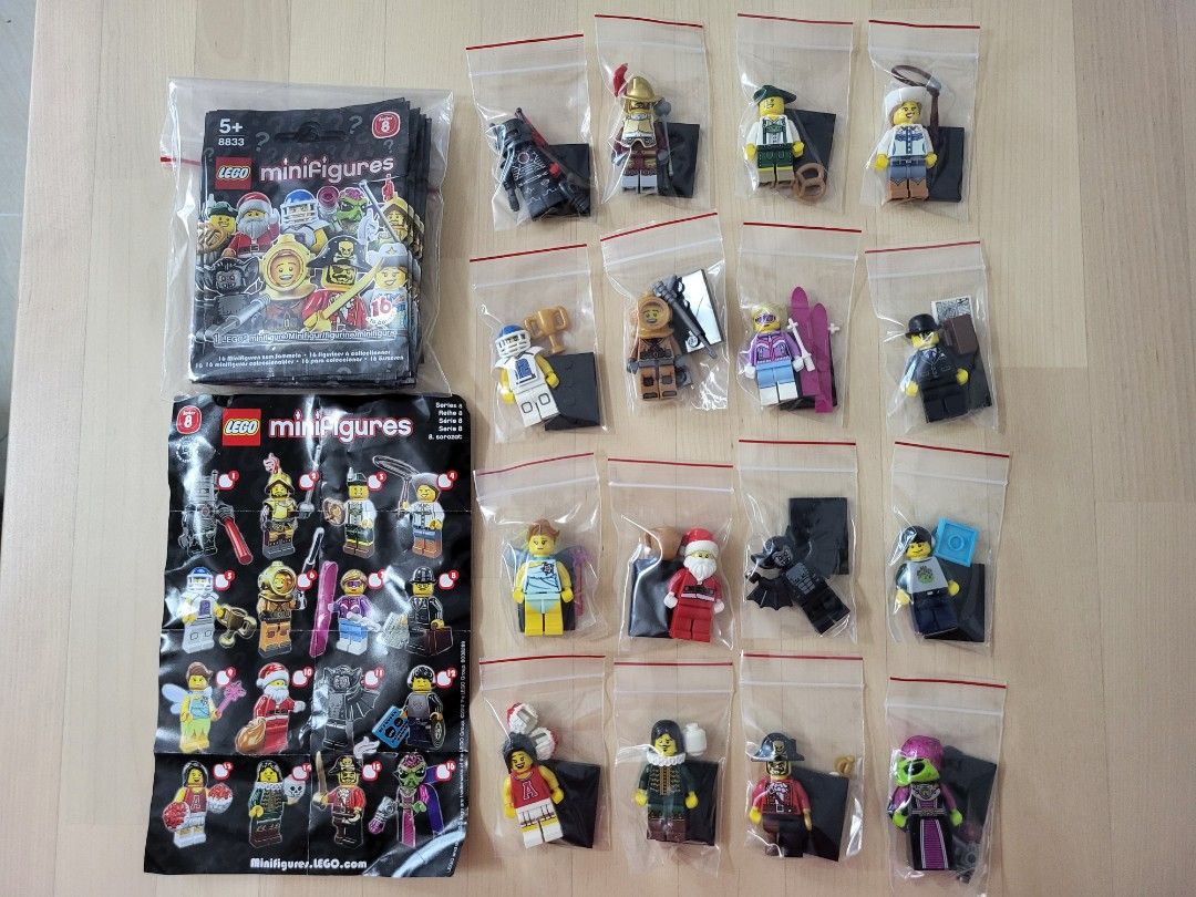 LEGO 8833 Minifigure Series 8 全套 16隻 人仔, 興趣及遊戲, 玩具 & 遊戲類 - Carousell