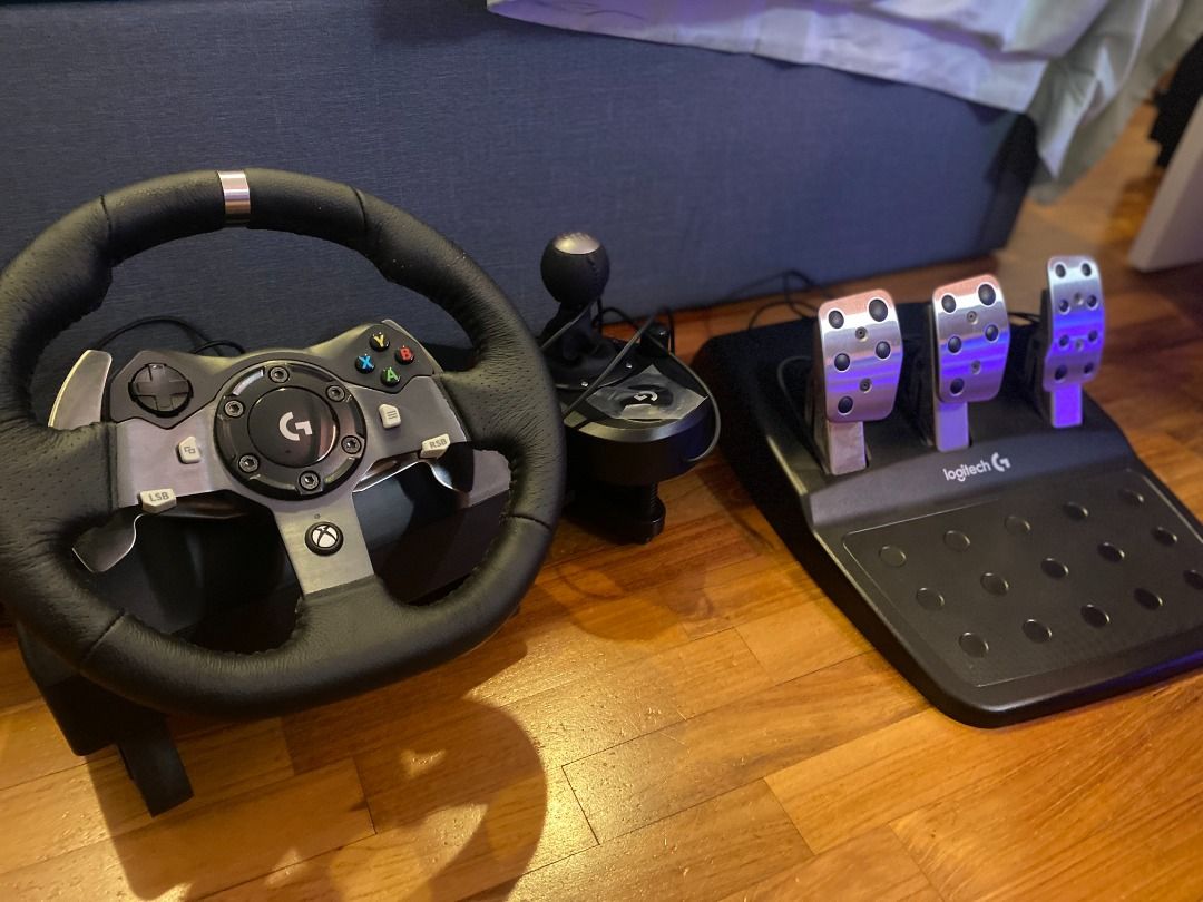 Logitech G920 Steering Wheel + Manual Shifter, Video Gaming, Gaming ...