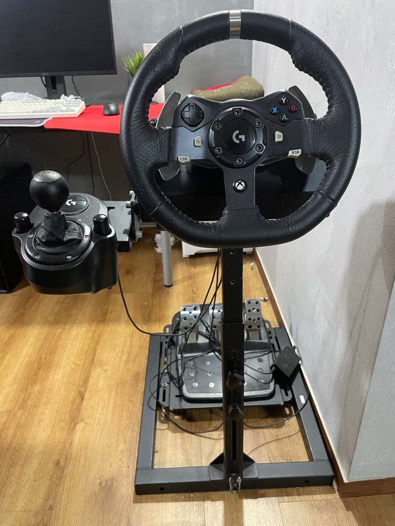 Logitech G920 Steering Wheel with Next Level racing GT lite stand ...